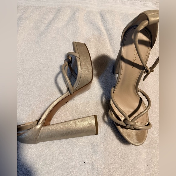 Pelle Moda | Shoes | Pelle Moda Metallic Gold Strappy Heels | Poshmark